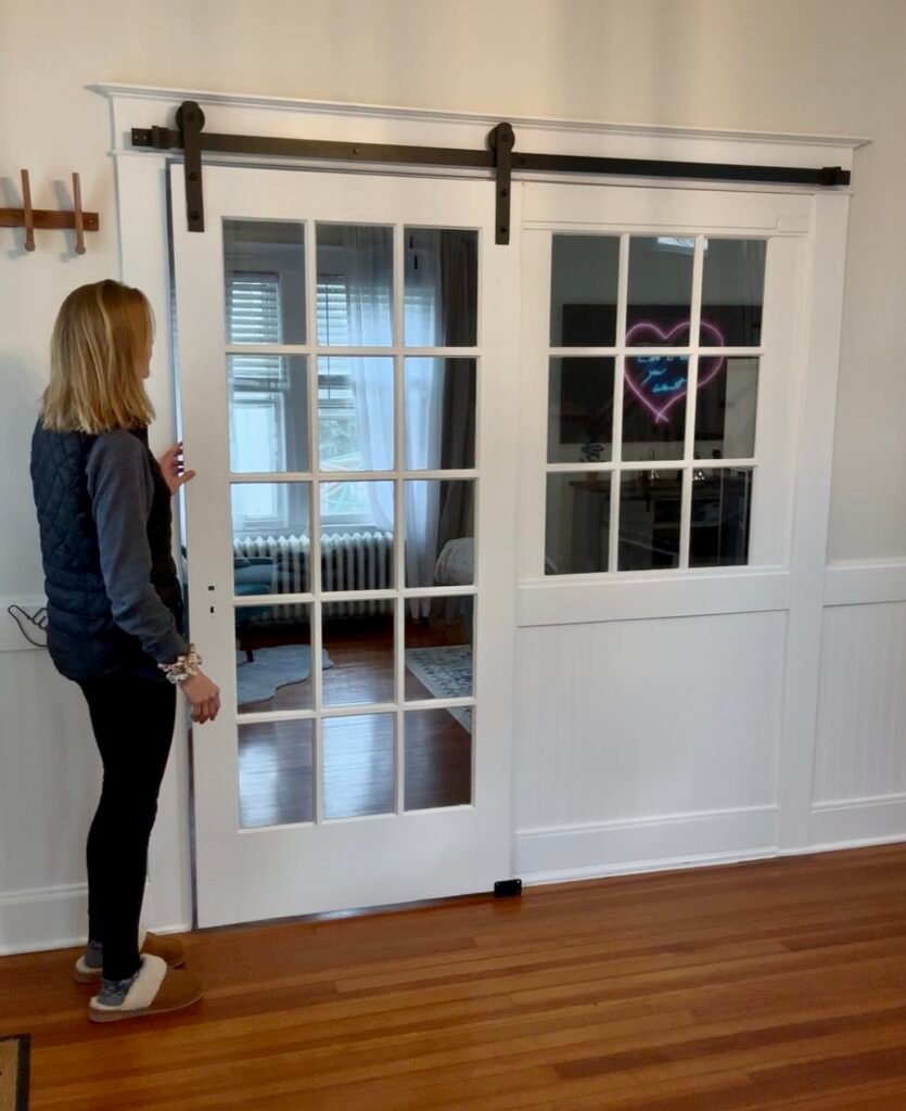 DIY Barn Door Conversion: Transforming French Doors in an Old Home ...